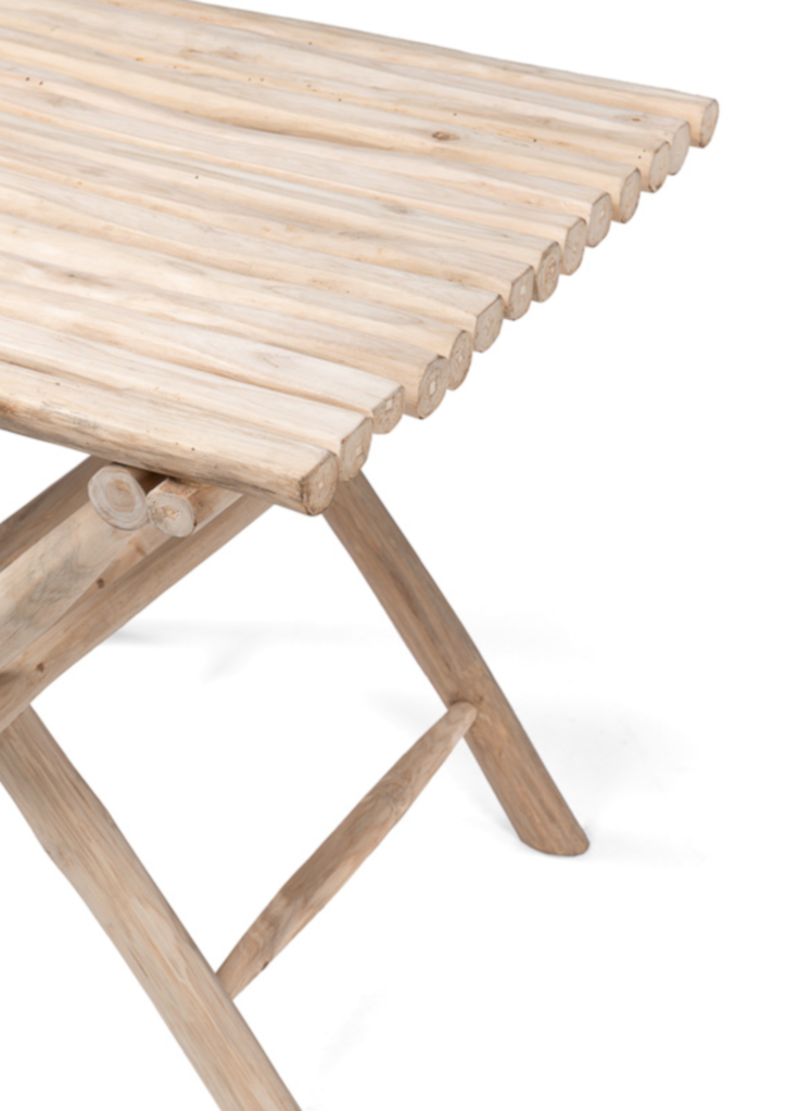 Table en teck naturel recyclé