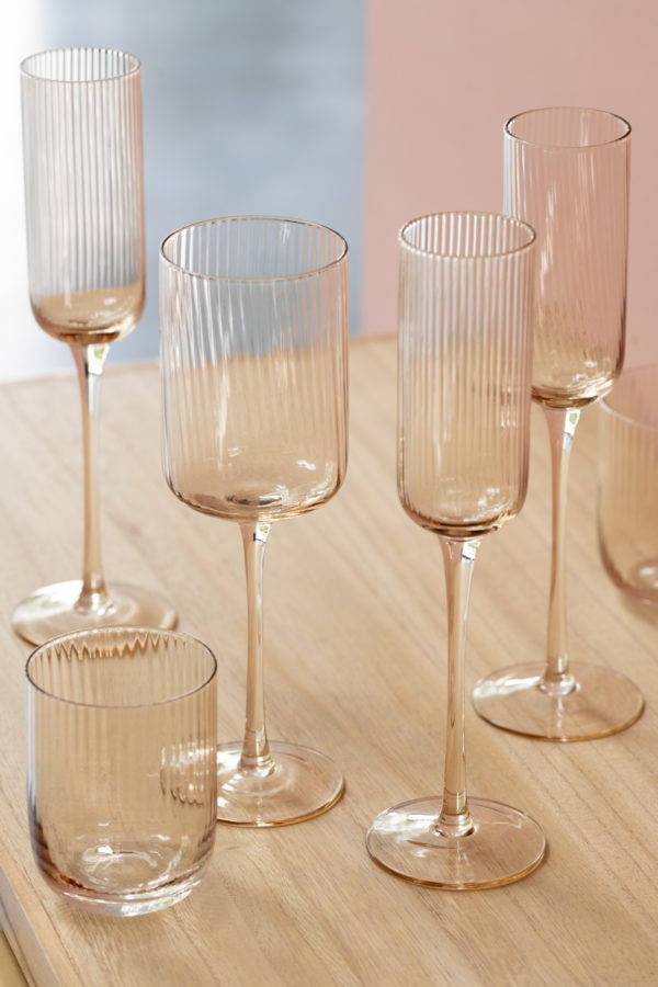 Verre à eau - Rose ambré