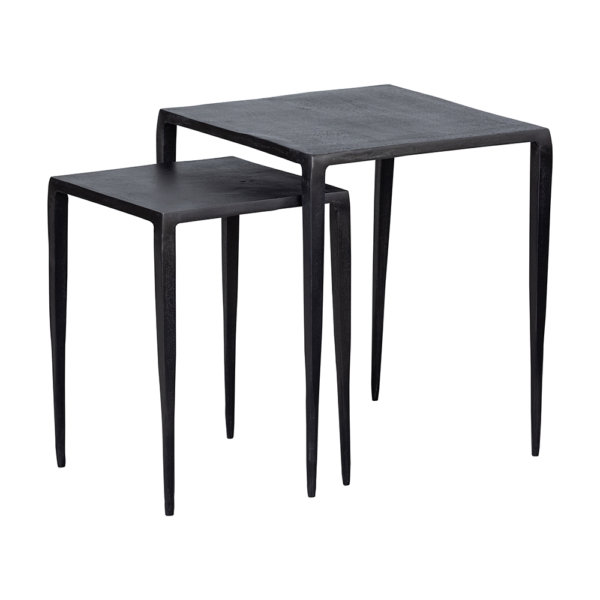 Table d’appoint en métal noir – Terra Nomade