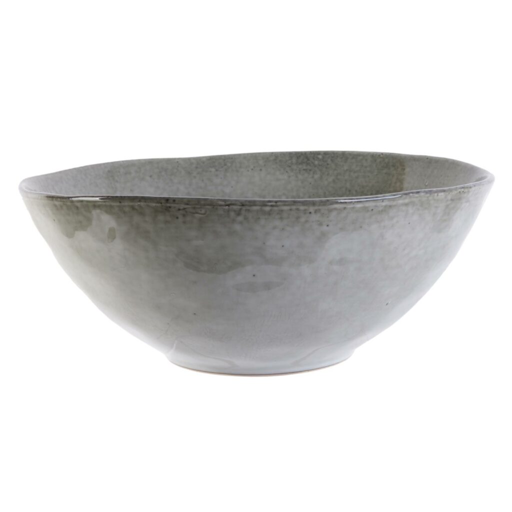 Grand saladier en céramique gris